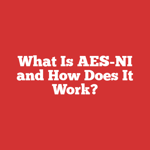 What Is Aes-ni And How Does It Work?