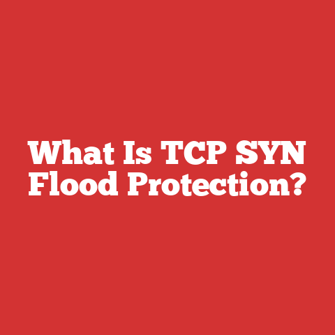What Is Tcp Syn Flood Protection?