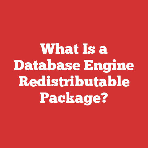 What Is A Database Engine Redistributable Package?